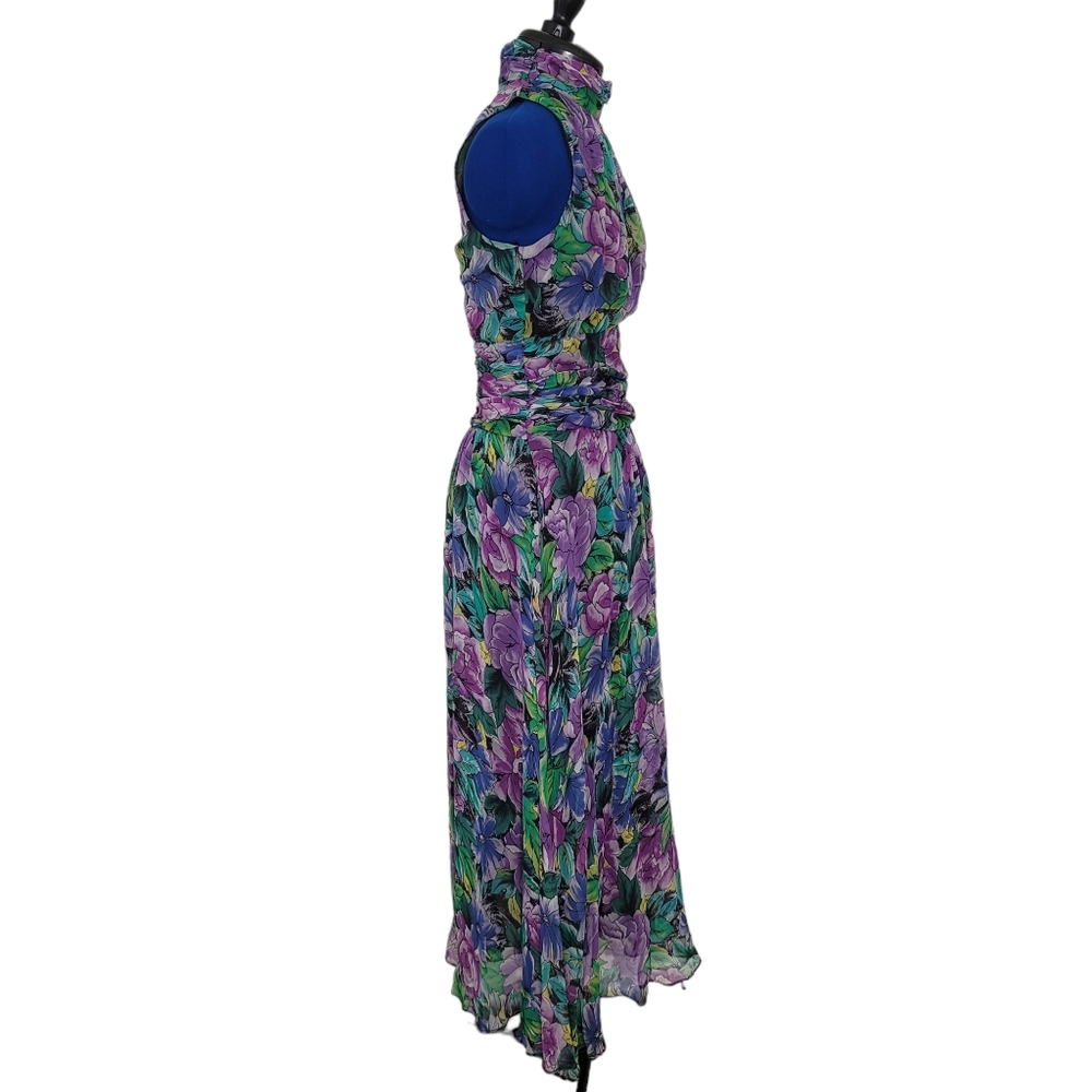 Jane Singer Vintage Floral Maxi Dress - Gem
